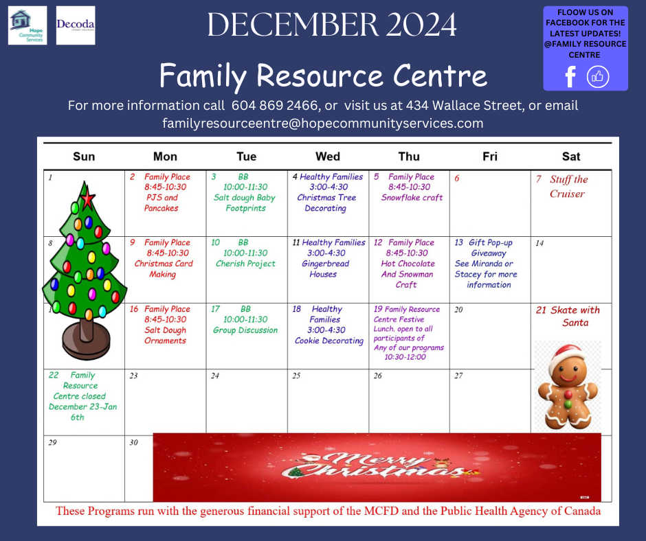 Program Calendars - Hope Community Services